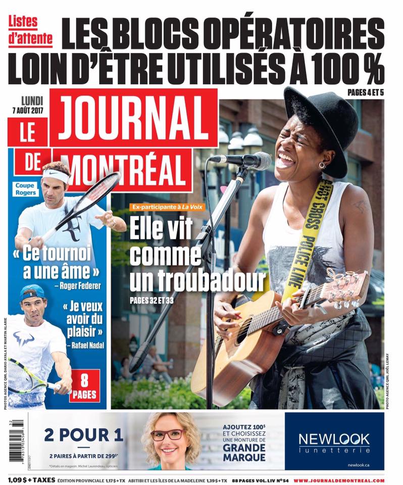 La une du journal de Montréal | Tamara Weber